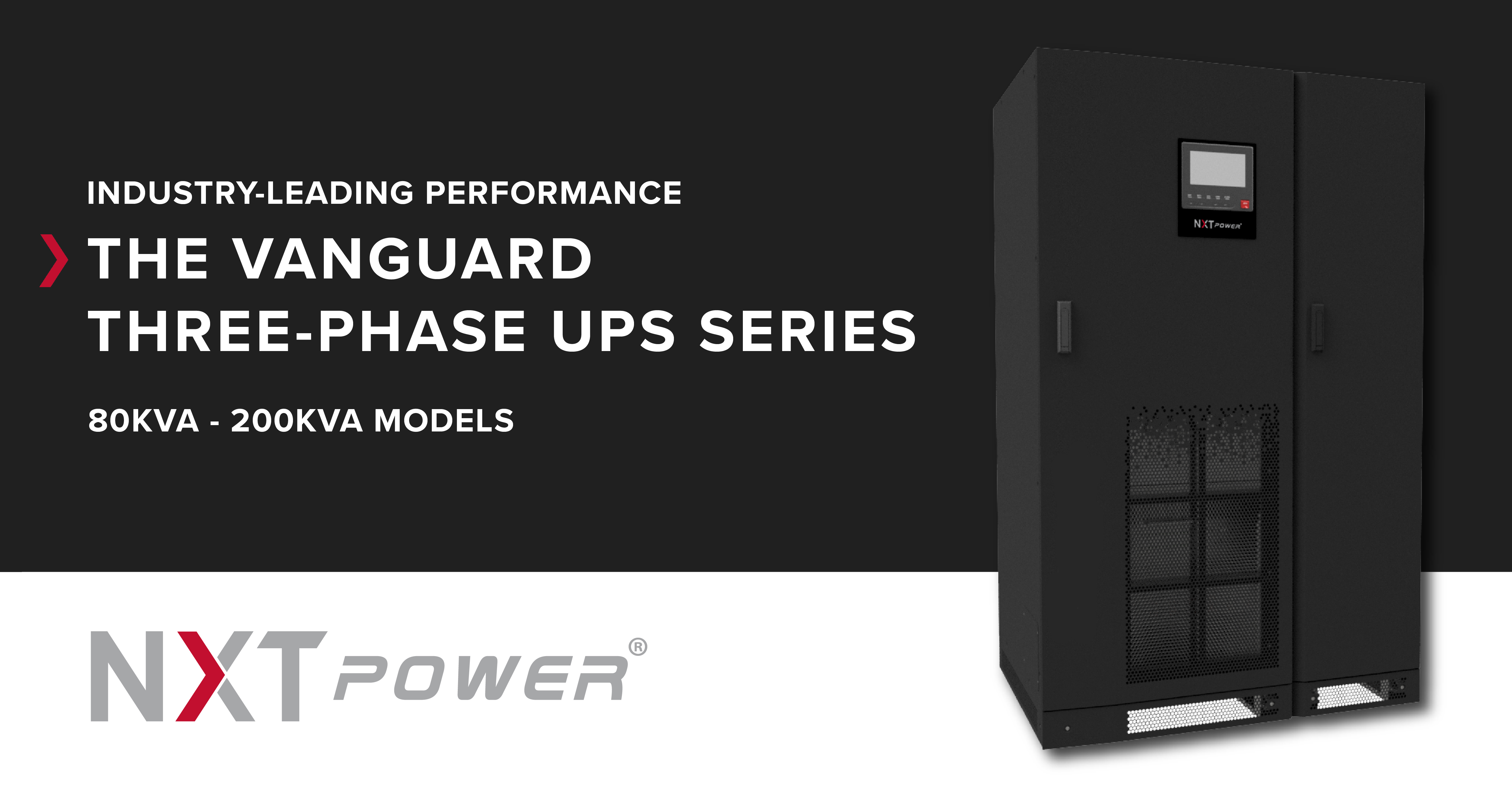 Vanguard 80-200 kVA Three-Phase UPS System | NXT Power
